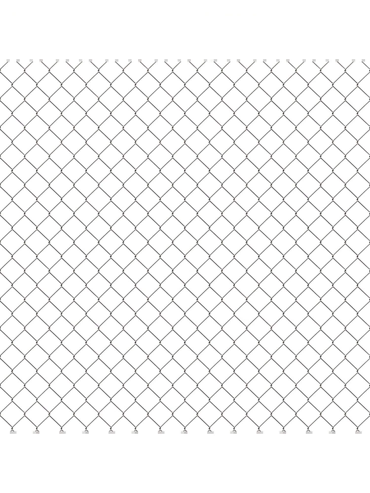 Сетка рабица металл, ячейка 35 х 35 мм, 150х1000 см, диаметр проволоки 1.5 мм, загнутые края, оцинкованная