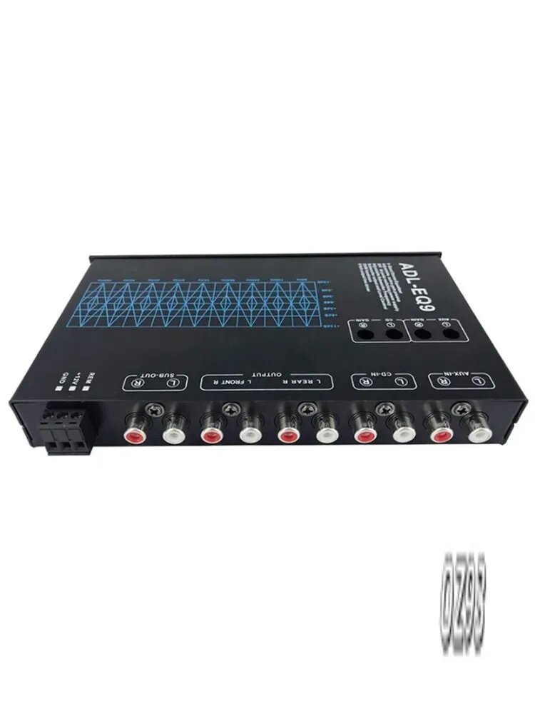 Auto Square 9-Полосный Графический Эквалайзер, Цифровой Автомобильный Аудиоусилитель, Эквалайзер + Регулируемый Фильтр