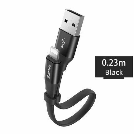 Кабель Baseus для Apple, 0.2 м, ультракороткий, для iPhone 17 Air/XR/14 Pro, портативный, для 12/13 mini, 7/8 Plus,