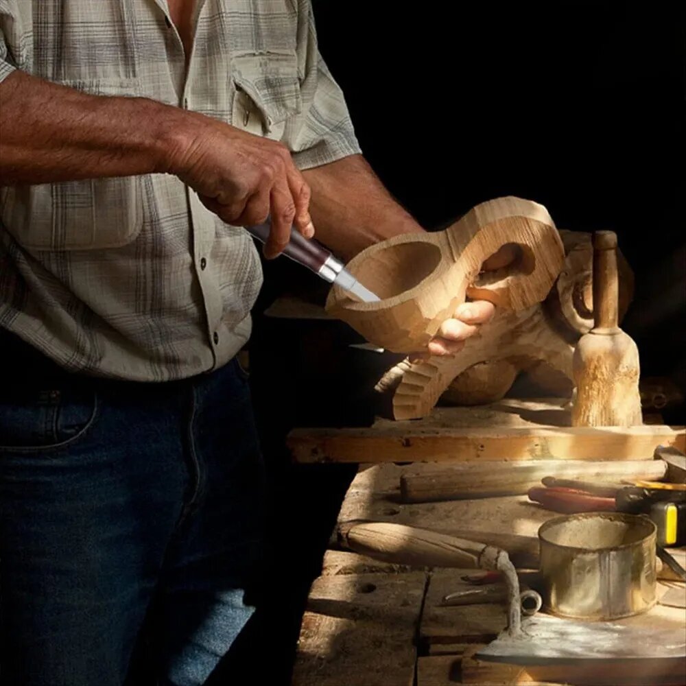 6 деревянных ручек для напильников с эргономичным захватом, сменные ручки для деревообработки, ударопрочный аксессуар.