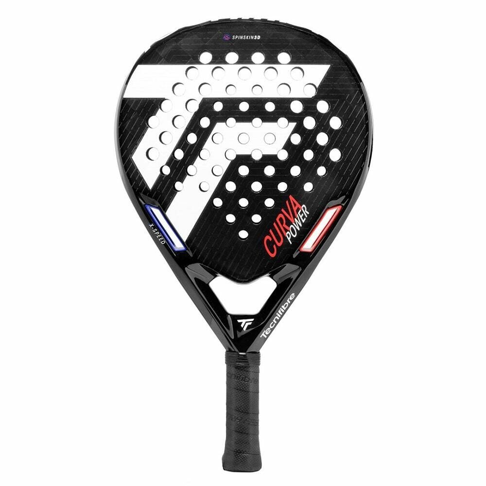 DECATHLON ракетка для падел тенниса Tecnifibre Curva Power, черный/красный, длина 38 см, вес 360 г