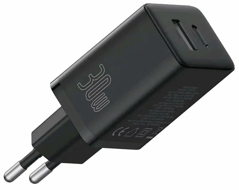 Сетевое зарядное устройство Baseus Cube Fast Charger C+U 30W Black черный P10111404113-00