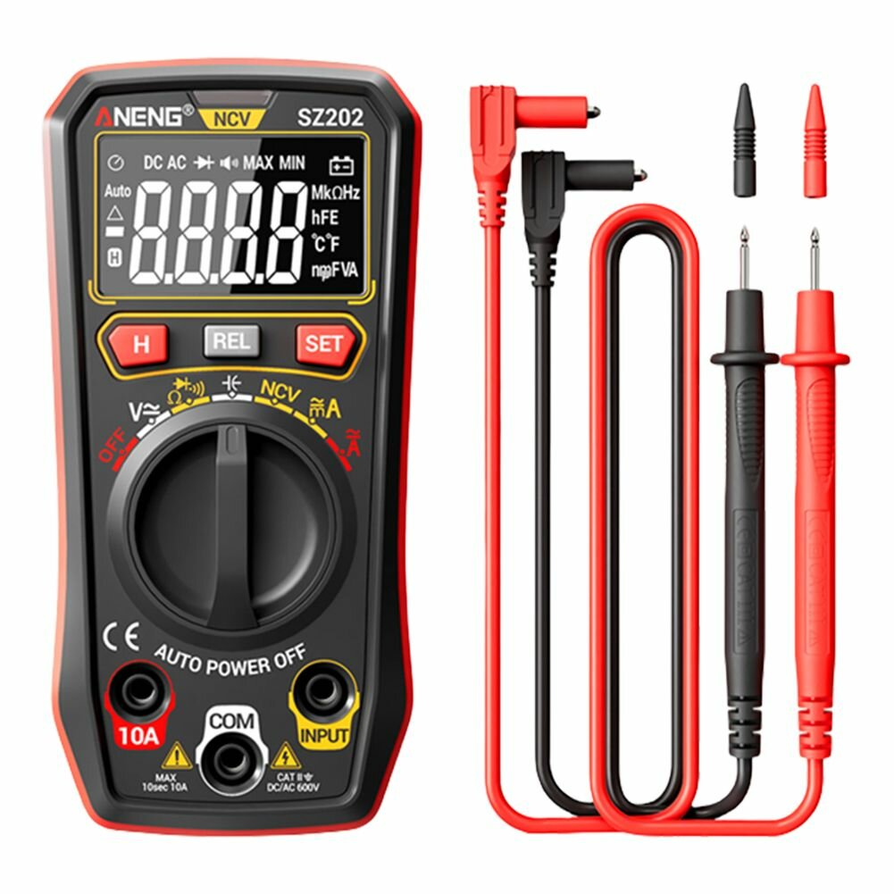 Мультиметр ANENG SZ202 с подсветкой, измерение напряжения и тока