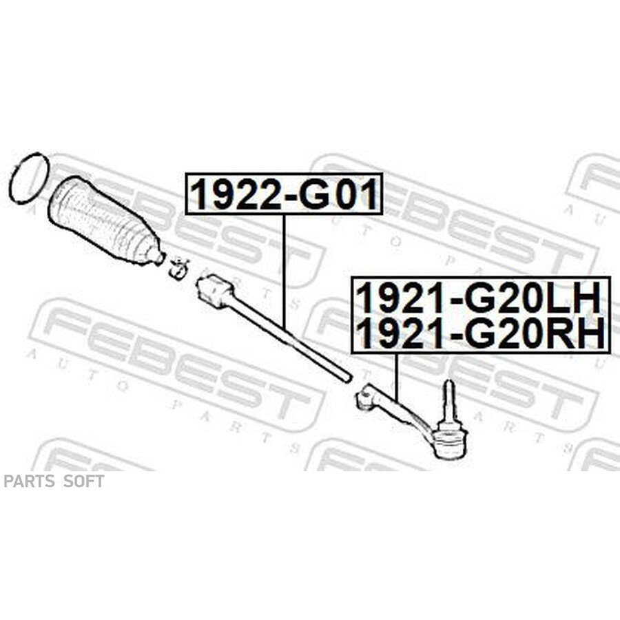 FEBEST 1921-G20RH наконечник рулевой правый 1921-G20RH