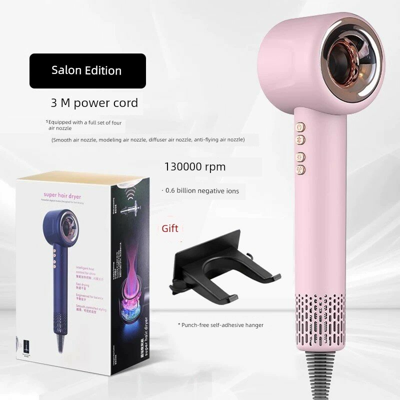 Безлистный фен 110 В, высокоскоростной фен, Китай, Тайвань, Гонконг, бытовой бесшумный уход за волосами, экспорт мелкой