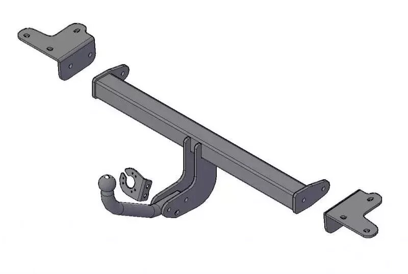 Фаркоп для Suzuki Grand Vitara 5 дверей 2005-2016 (двигатель 2 л, авто с запасным колесом на двери) крепление шара на двух болтах Трейлер.7900