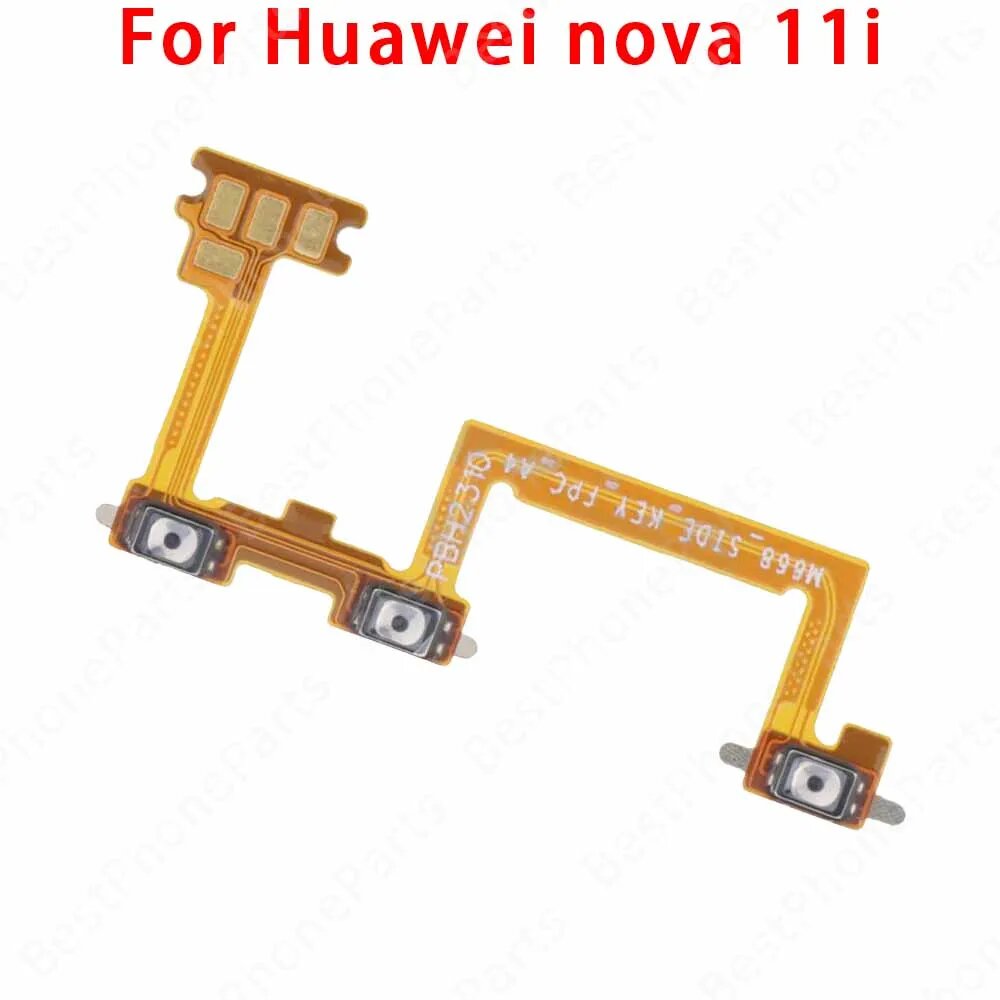 Для Huawei Nova 11 11i 12 12i 12s SE Y60 Y61 Y70 Y90 Y91 Nova11 Боковая кнопка переключения громкости Ключ включения и выключения Гибкий кабель Запчасти