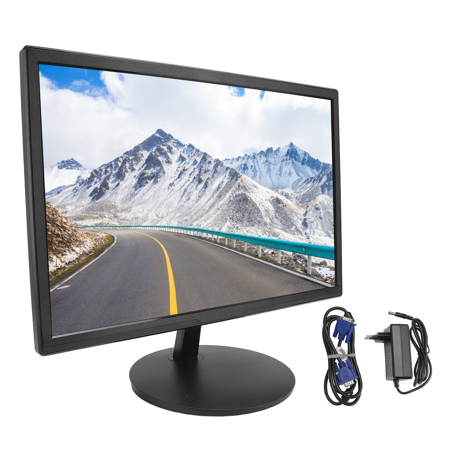 Светодиодный экран 19 дюймов, разрешение 1440 x 900, частота обновления 60 Гц, ультратонкий, интерфейсы HDMI и VGA, фильтр синего света, крепление VESA 75x75 мм, питание 100‑240 В, вилка евростандарта