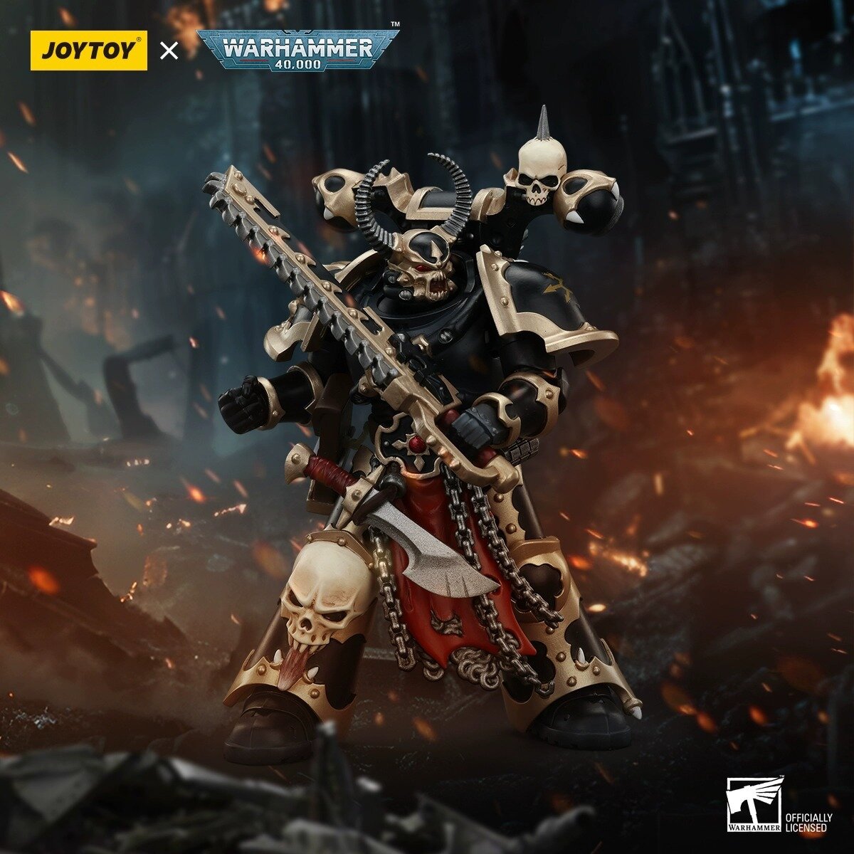 JOYTOY Dark Source Warhammer Chaos Space Marine Black Legion God's Chosen Five 1:18 подвижная фигурка солдата