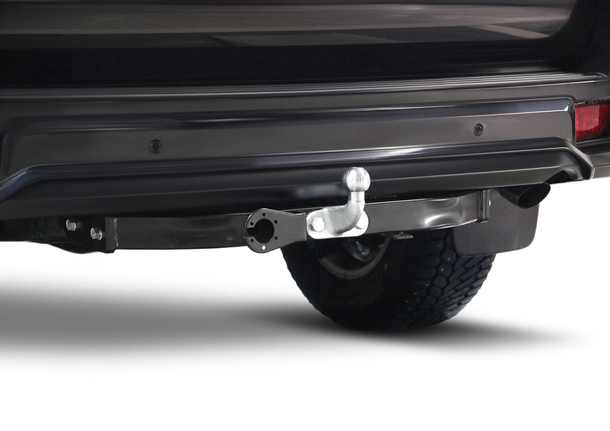 Фаркоп торцевой c электрикой Smart для Toyota Land Cruiser Prado 150 рестайлинг (Black Onyx) 2020-н. в, шар F, 1500/75 кг, F.5714.004