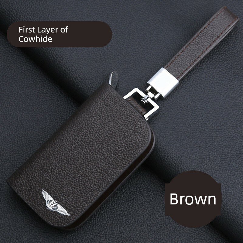 Bentley кожа высшего сорта чехол для ключей с пряжкой и кожаным ремешком бежевый для премиальных автомобилей -