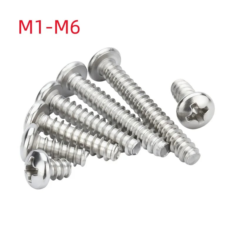 Саморезы Phillips из нержавеющей стали 304 М1-М6 M6 -5pcs, 18mm
