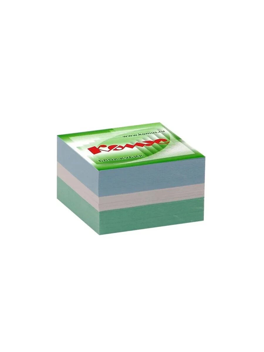 Цветной блок для записей комус 9х9х5