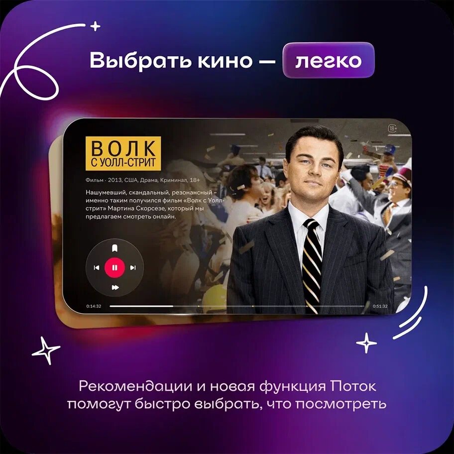 Подписка на Онлайн-кинотеатр ivi 6 месяцев, 5 устройств (электронный ключ)