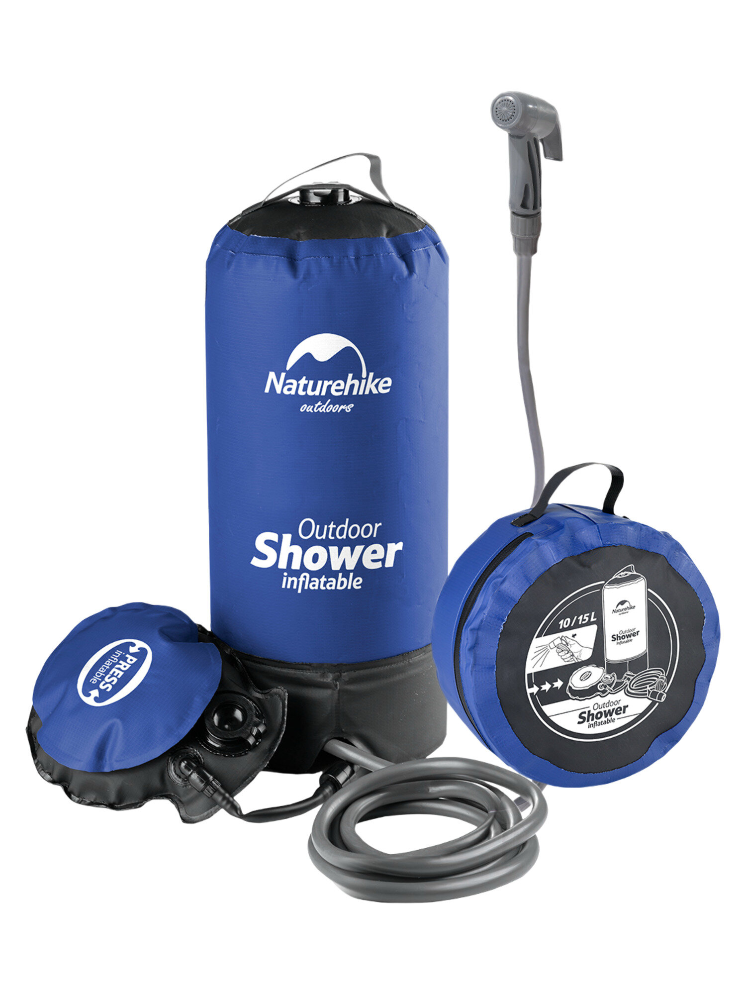 Душ туристический Naturehike PW1027 outdoor shower Blue
