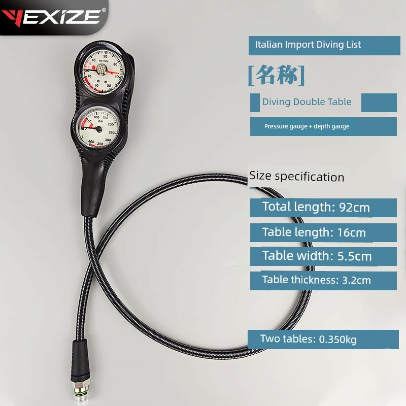 Черные два в одном дайвинг часы с манометром и глубиномером для дайвинга