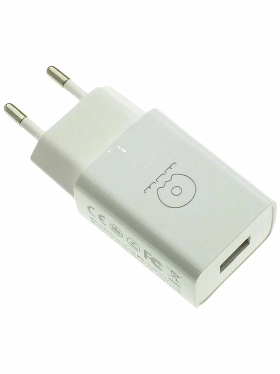 Блок+кабель для зарядки WUW T27 Lightning QC 3.0 3A, белый