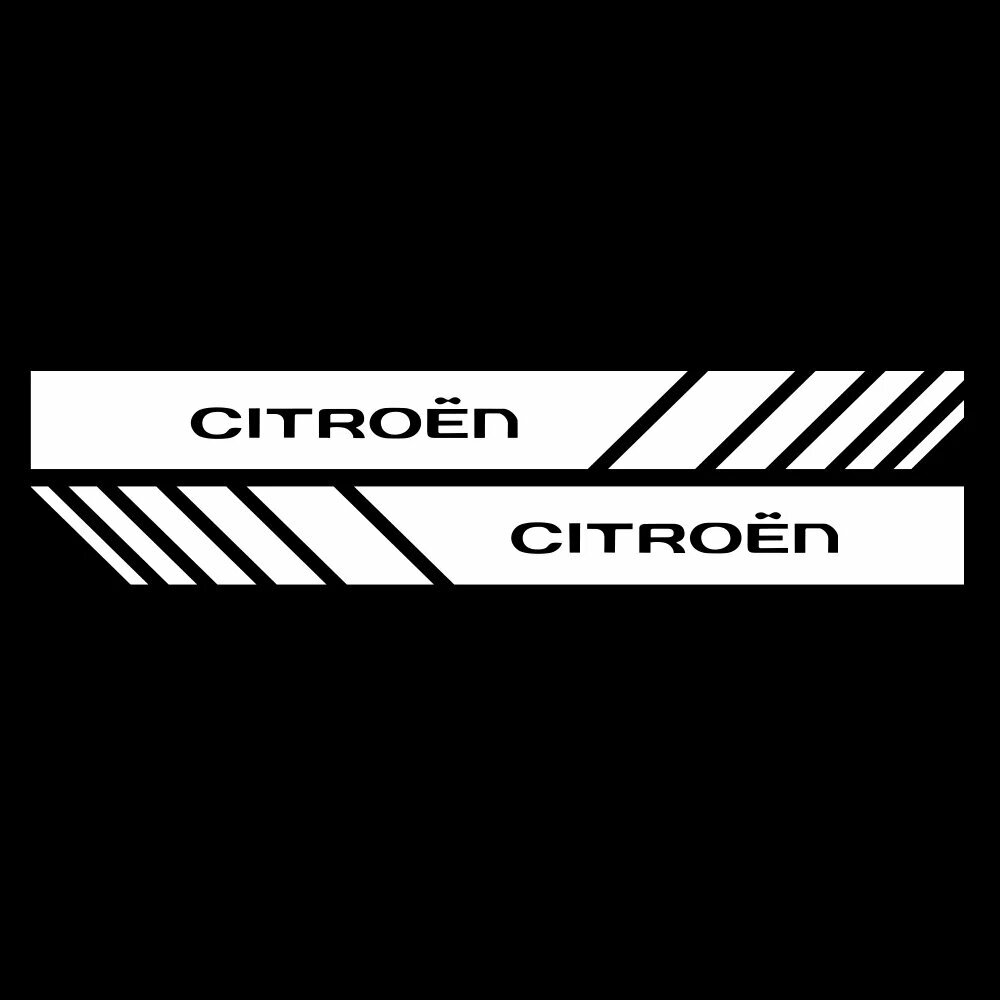 Наклейка Citroen C1 C2 C3 C4, белая, в полоску