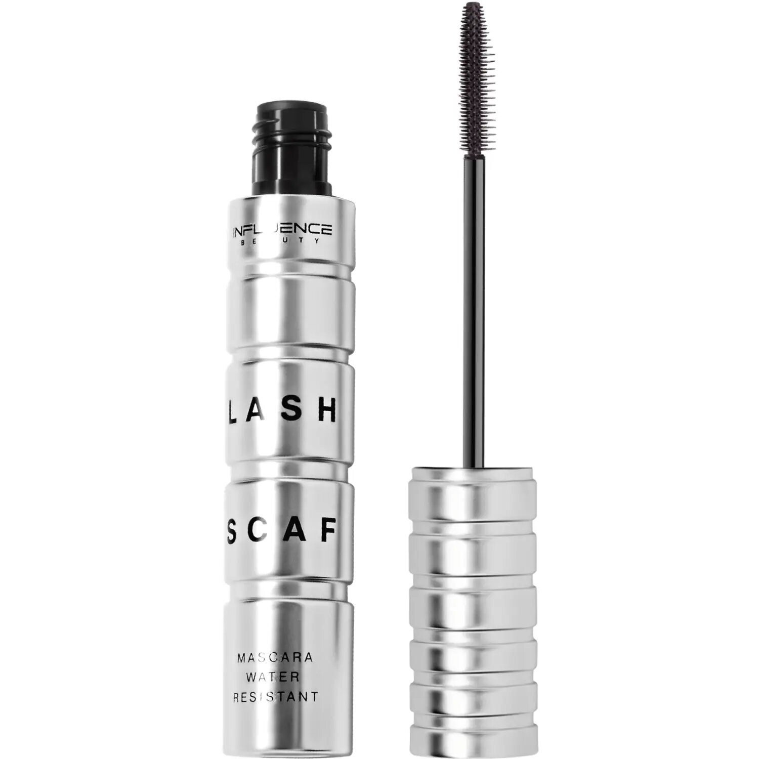 Тушь INFLUENCE beauty Влагостойкая Lash Scaf с эффектом объемных разделенных ресниц, черная, 6 мл