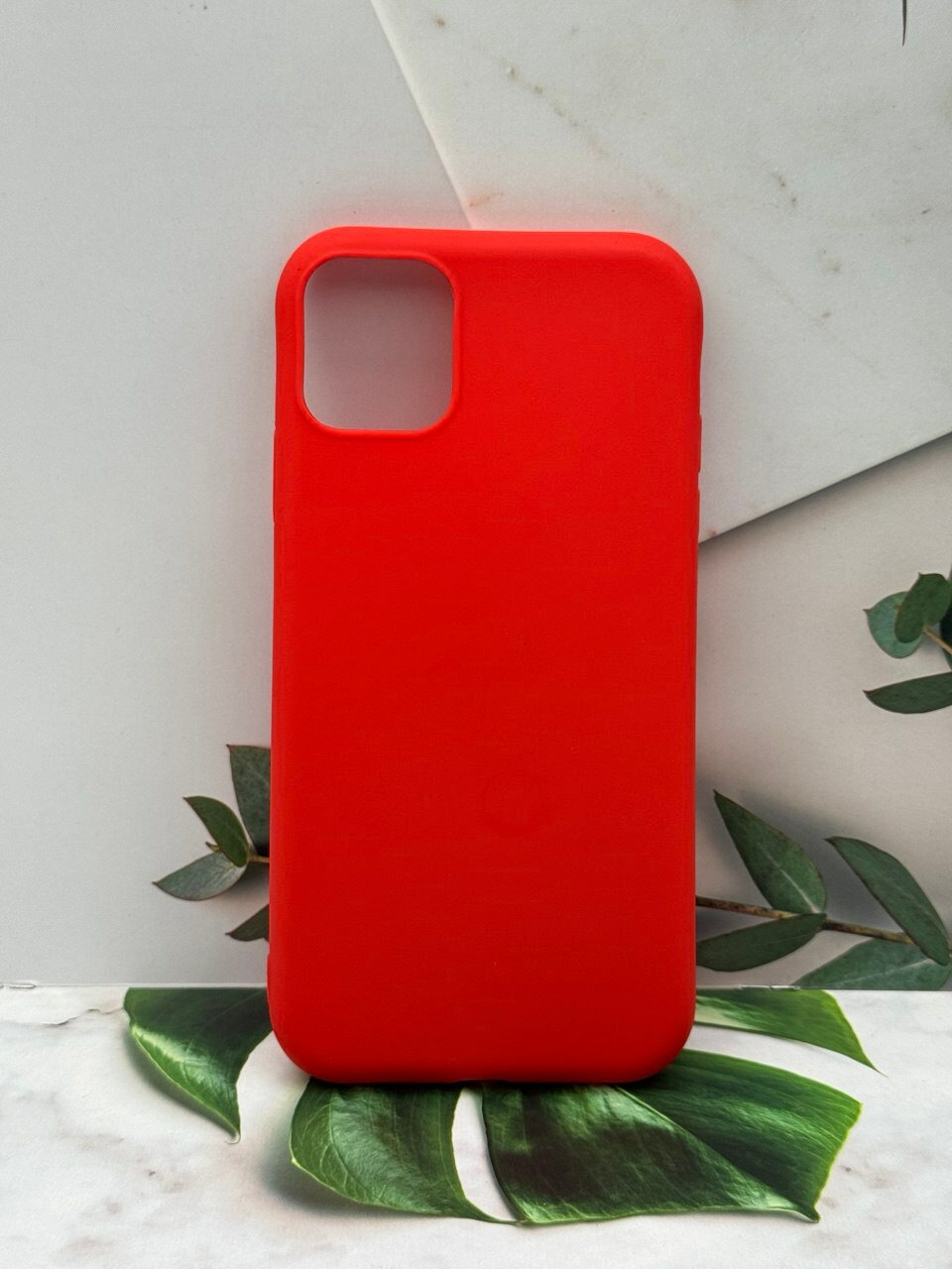 Чехол для iPhone 11, силиконовый, противоударный, матовый, красный