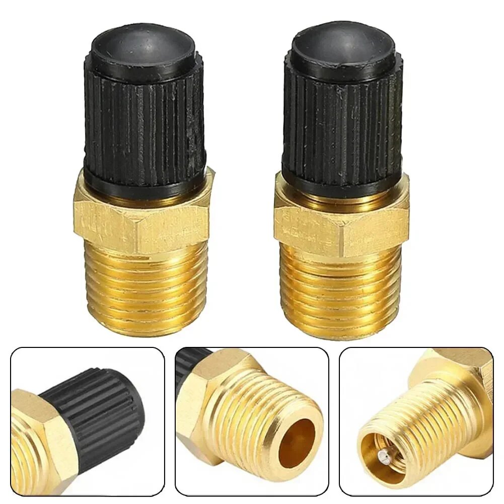 2 шт. 1/8 "NPT твердая латунь воздушный компрессор клапан наполнения бака шестиугольные клапаны детали колеса автомобиля шины клапаны медный клапан