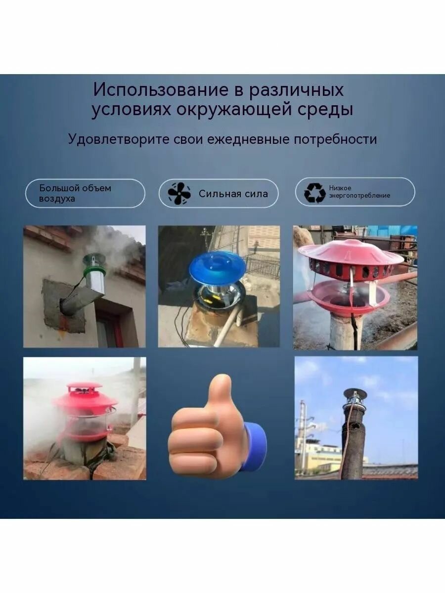 Бытовой вытяжной вентилятор с индуцированной вытяжкой из дымохода, дымососная машина