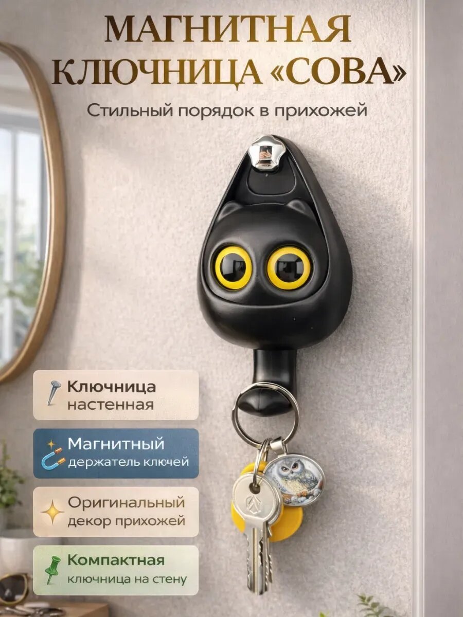 Магнитная ключница «Сова»