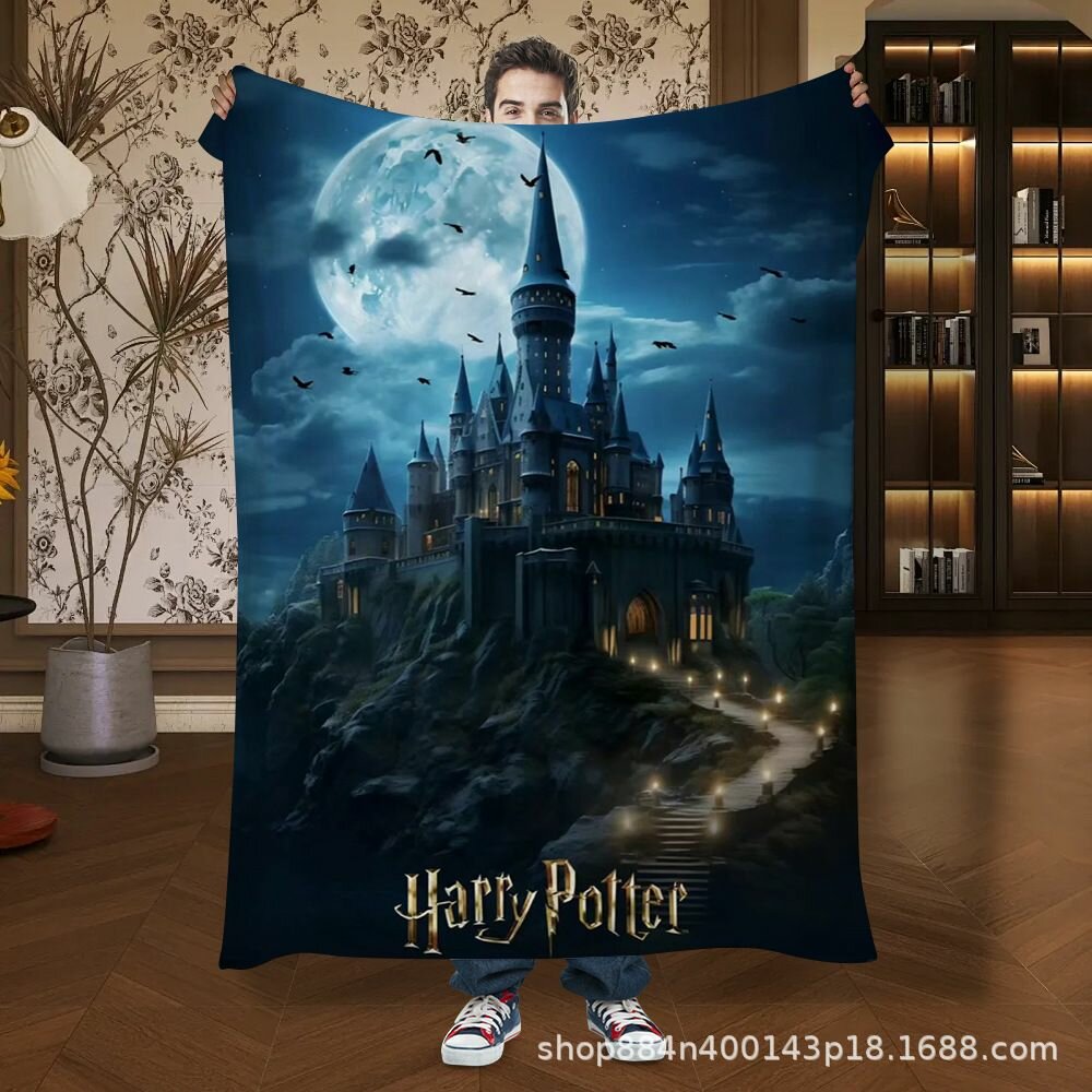 Плед 150x200 см полиэстер плюшевый 3d-эффект синий