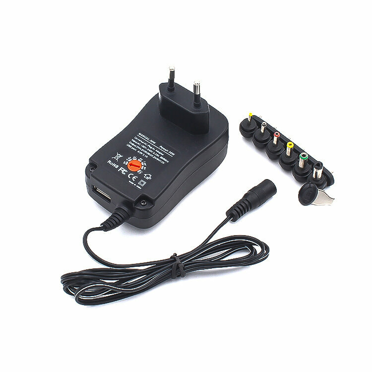 Универсальный адаптер питания PALMEXX 30W 3V/4.5V/5V/6V/7.5V/9V/12V/USB5V2.1A