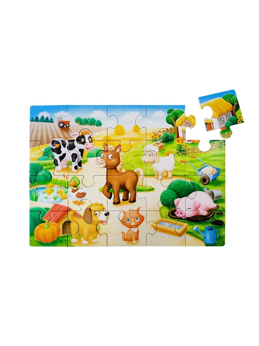 Пазл First Puzzle "Кто живет в Деревне" 20 эл Baby Toys