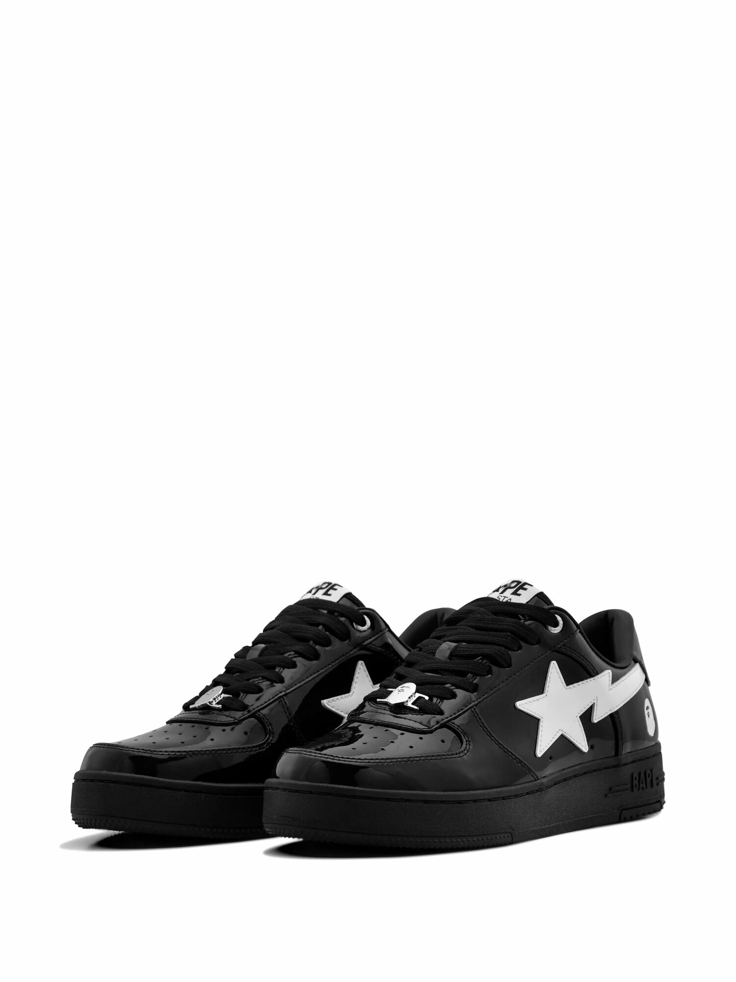 Кроссовки A BATHING APE Bape Sta #2 leather sneakers, размер 9, черный — фото 1