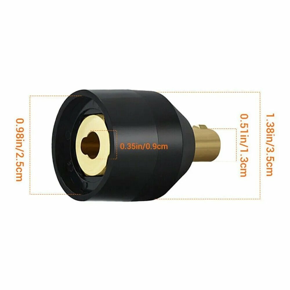 Факел TIG WP-17V 10-25 (9 мм) до WP-26V 35-50 (13 м) переходник разъема