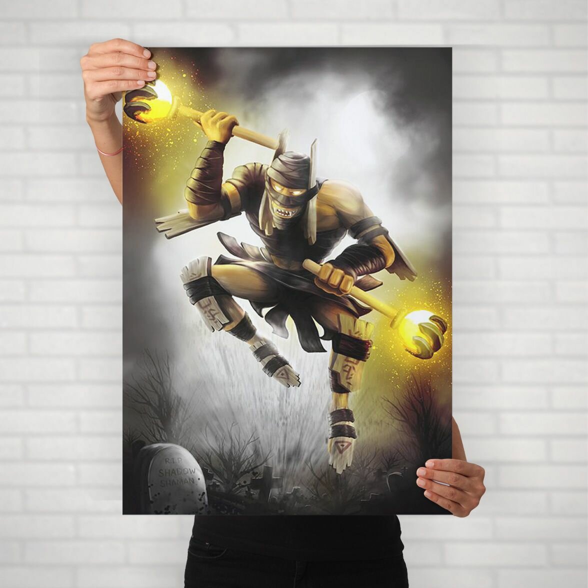 Плакат на стену для интерьера Dota 2 (Shadow Shaman) - Постер по игре формата A1 (60х84 см)