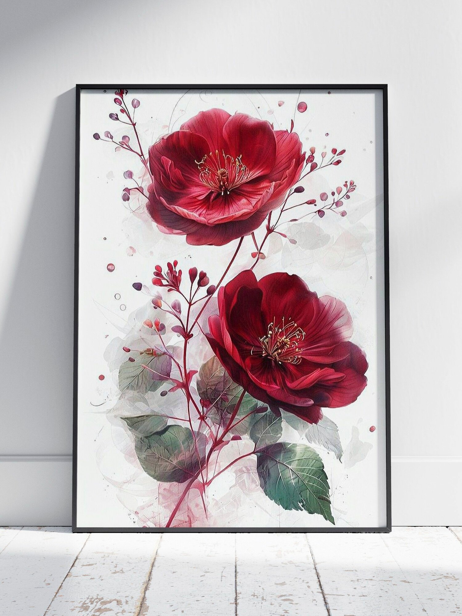 Плакат на стену для интерьера Цветы (Flowers 9) - Постер по флоре формата A4 (21x30 см)