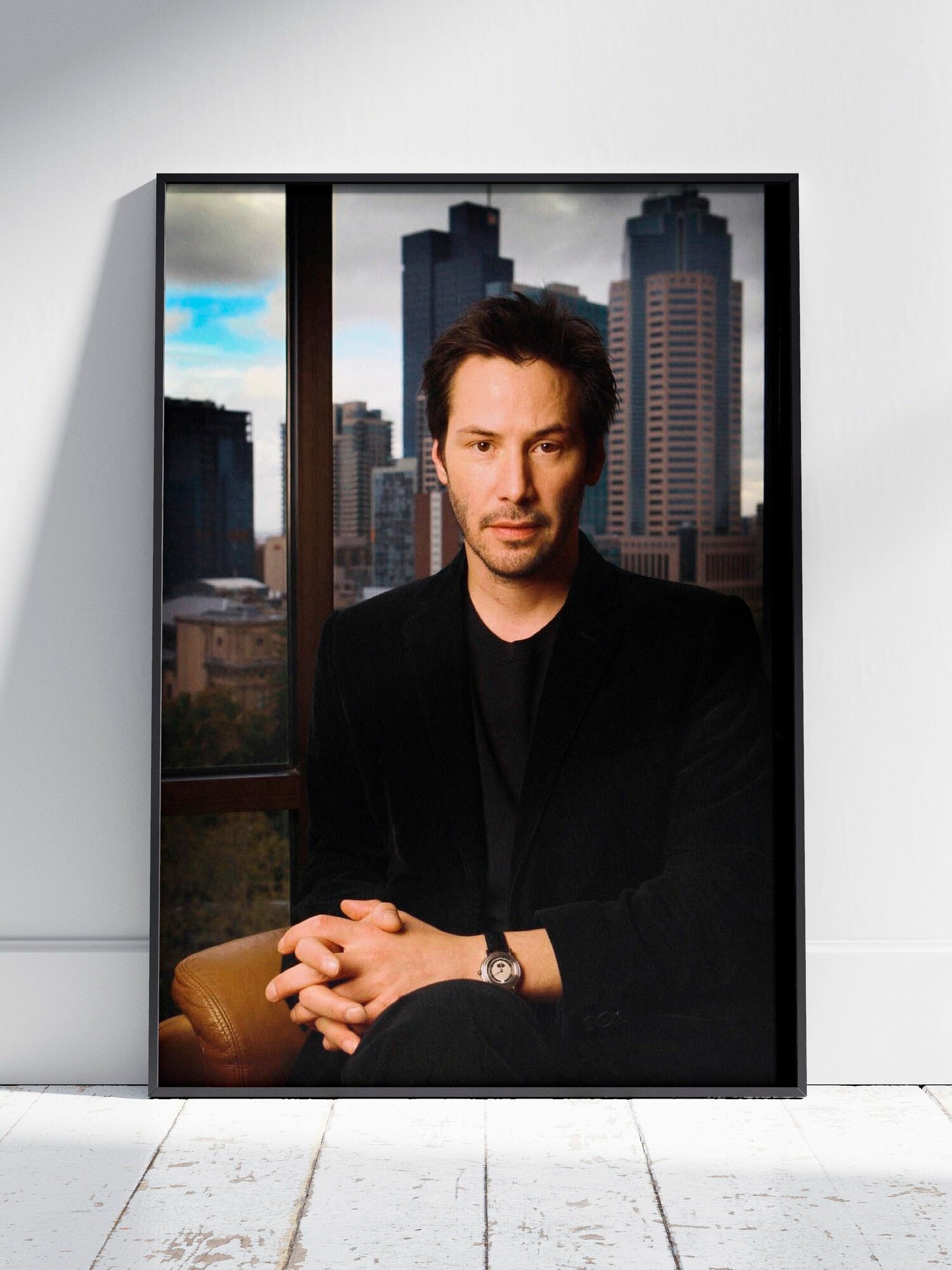 Плакат на стену для интерьера Киану Ривз (Keanu Reeves 40) - Постер по актеру фильма, кино, сериала формата A4 (21x30 см)