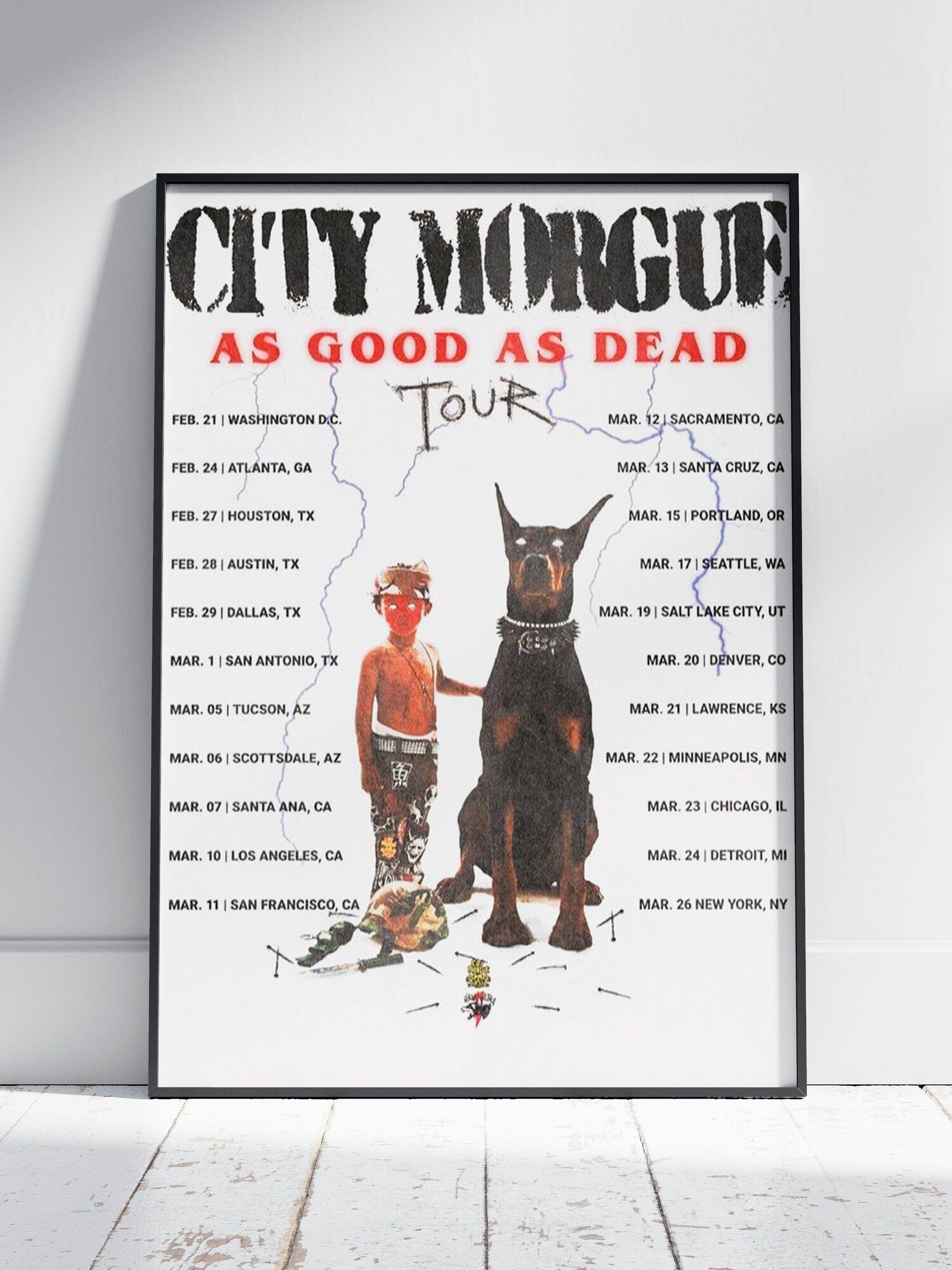 Плакат на стену для интерьера Сити Морг (City Morgue 7) - Постер по музыке и артисту формата A4 (21x30 см)