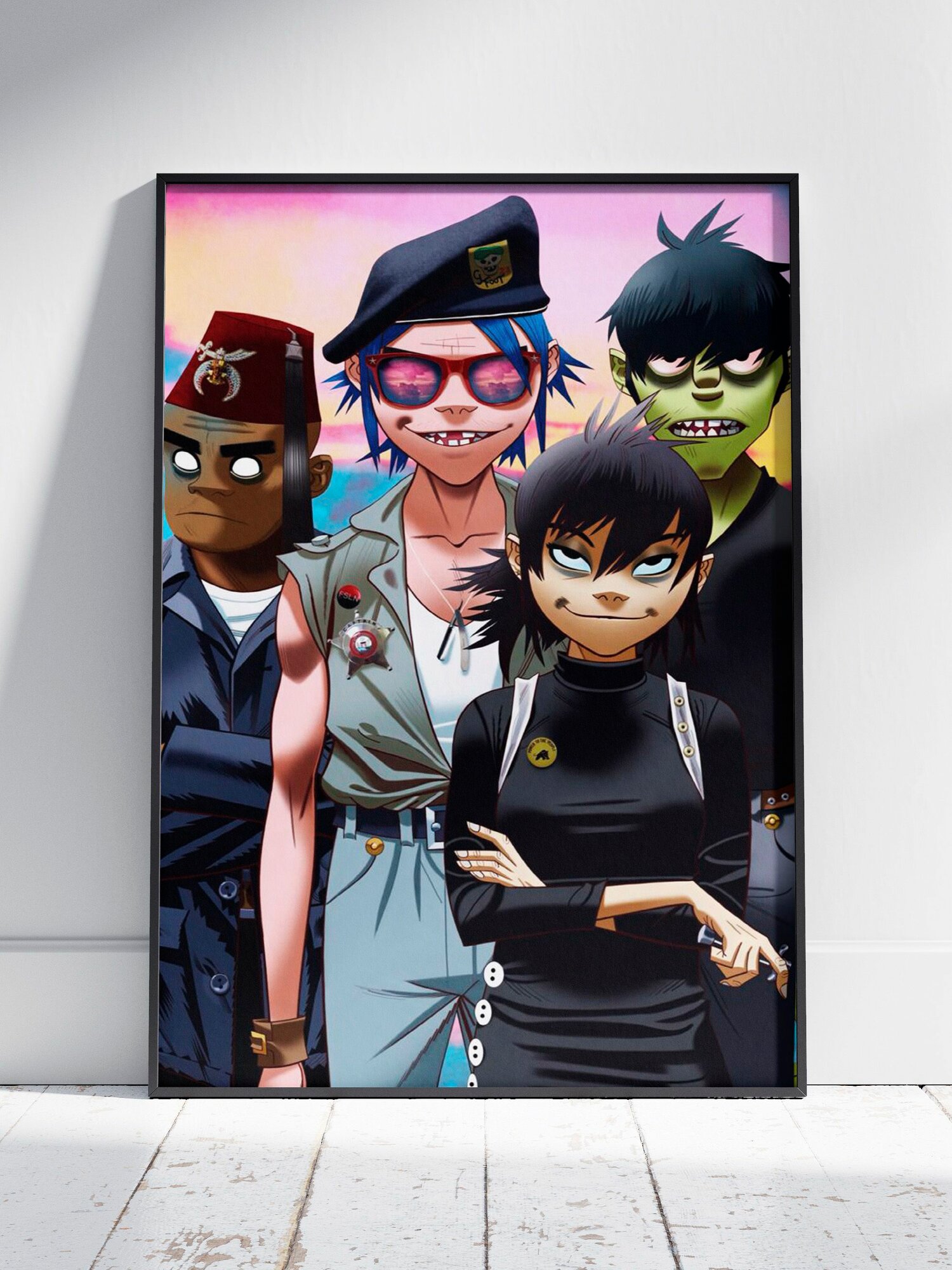 Плакат на стену для интерьера Горилаз (Gorillaz 12) - Постер по музыке и артисту формата A3 (30x42 см)