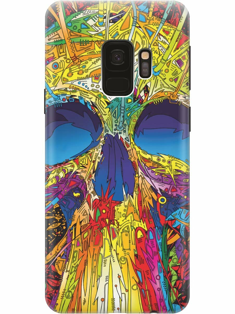 Чехол - накладка ArtColor для Samsung Galaxy S9 с принтом "Череп красок"