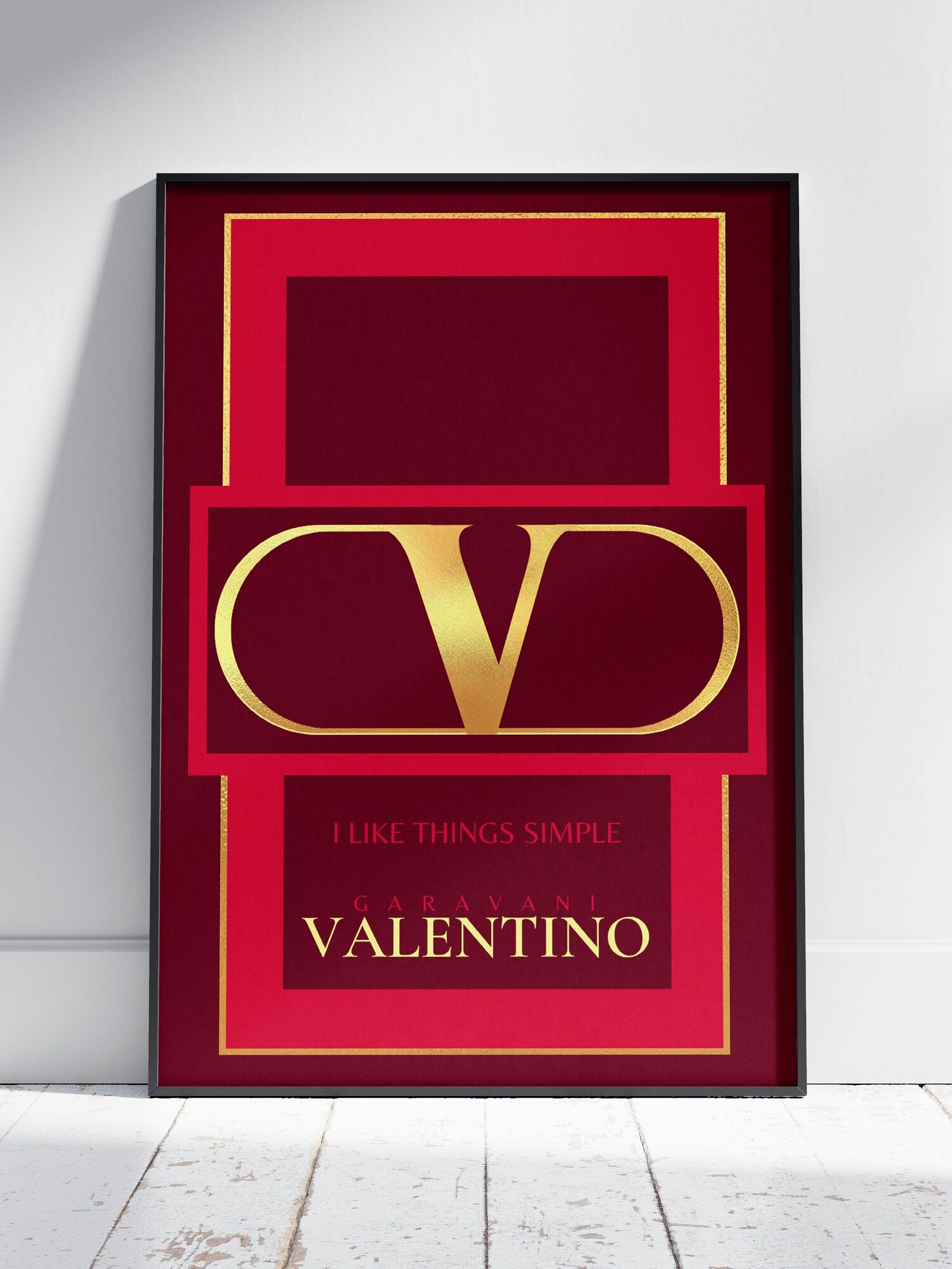 Плакат на стену для интерьера Валентино (Valentino 14) - Постер по модели, бренду и моде формата A4 (21x30 см)