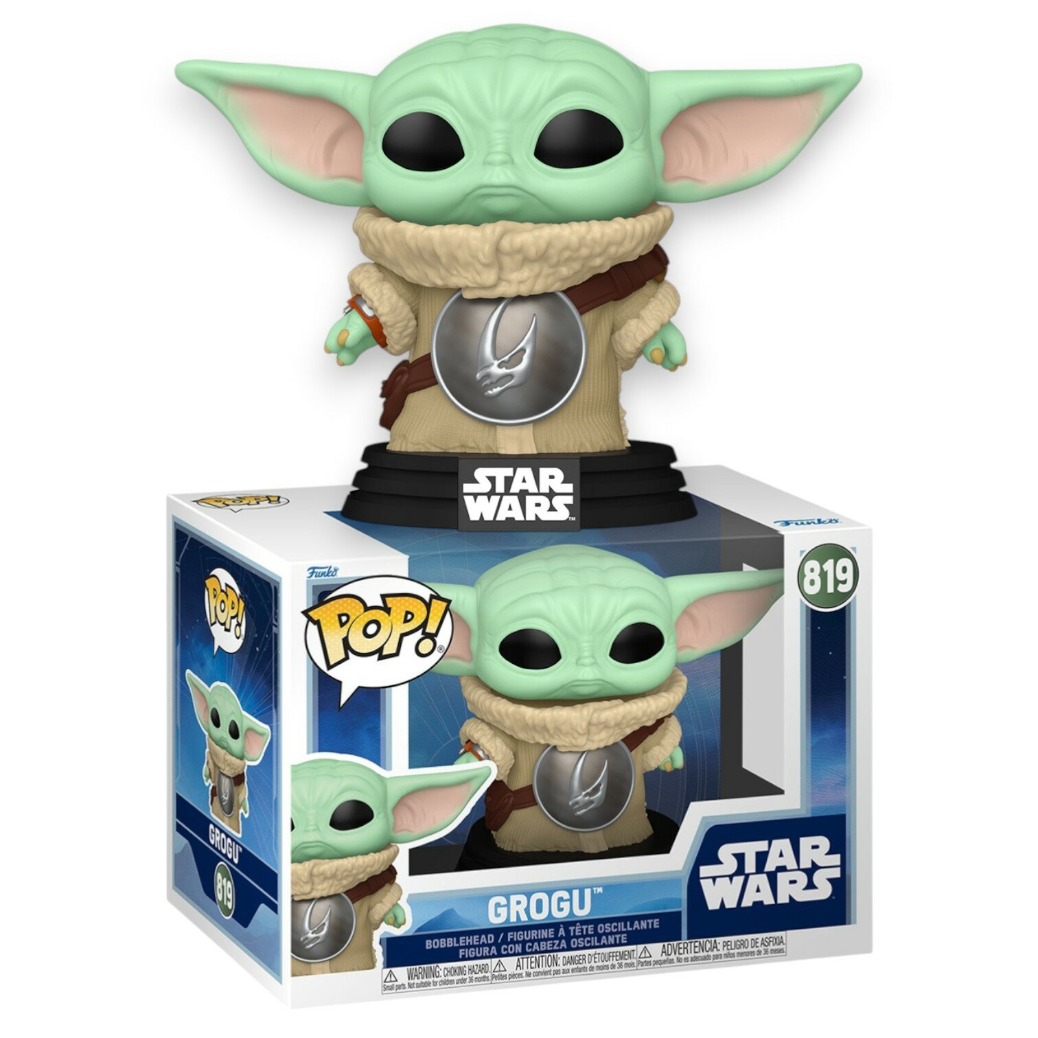 Фигурка Funko Pop! коллекционная Грогу с броней "Мандалорец и Грогу" 819 (Фигурка Фанко Поп)