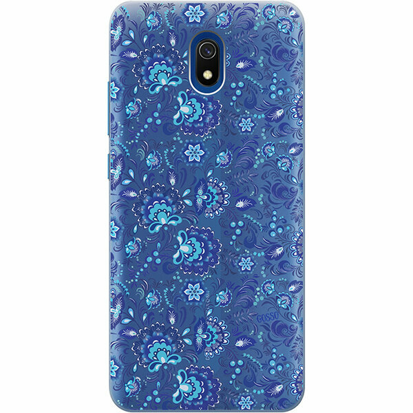 Ультратонкий силиконовый чехол-накладка для Xiaomi Redmi 8A с 3D принтом "Gzhel"