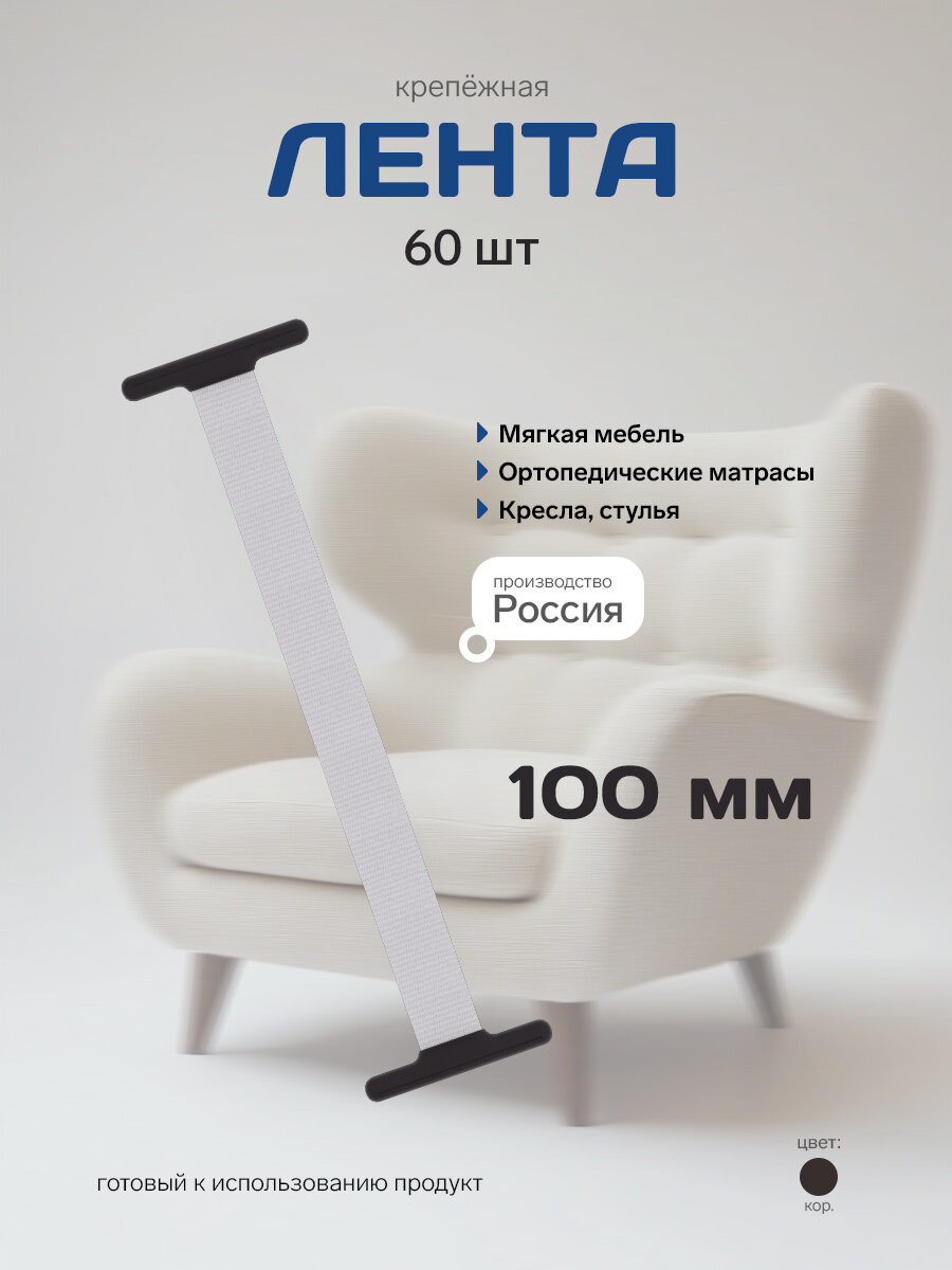 Крепежная лента для каретной стяжки 100 мм, 60 шт.