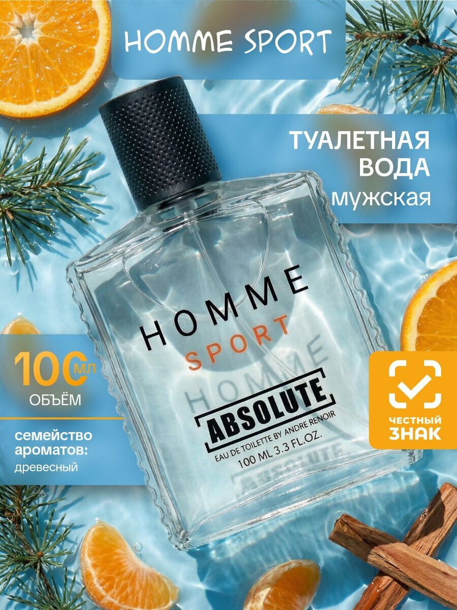 Туалетная вода Today Parfum мужская Absolute Homme Sport 100мл