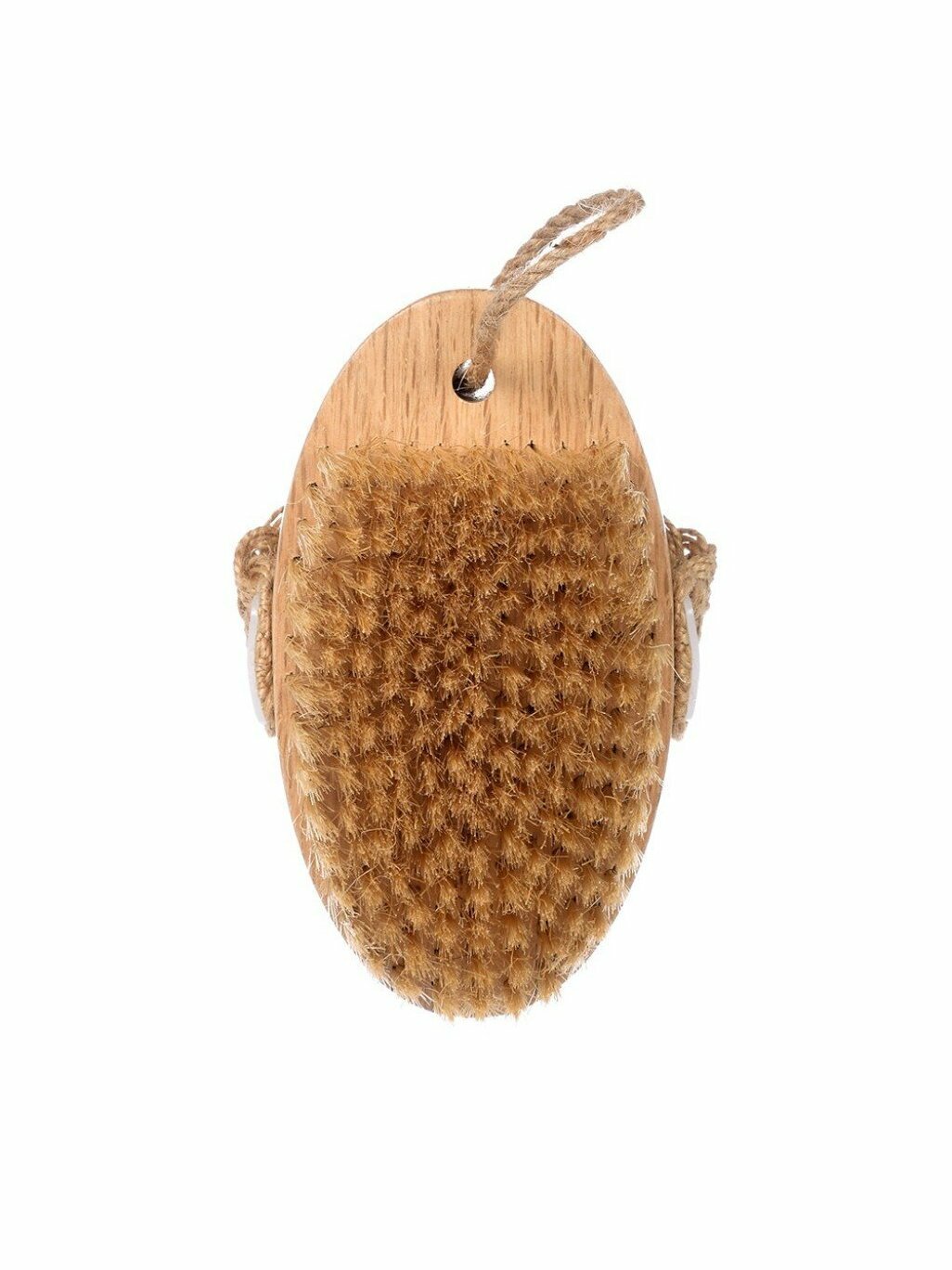 Антицеллюлитная деревянная щетка для сухого массажа Банные штучки 13 см, натуральная щетина, лимфодренажный массажер