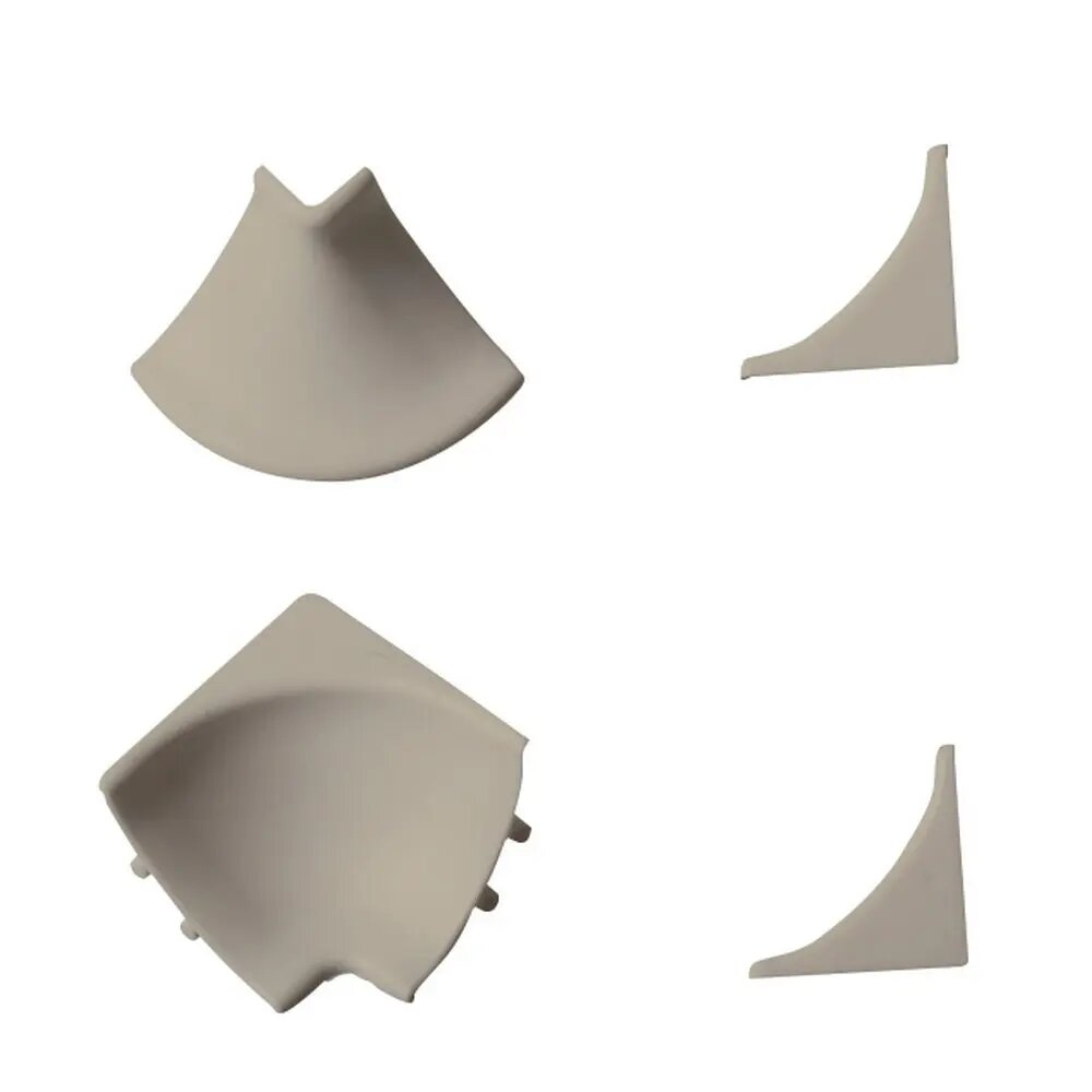 Набор аксессуаров для плинтуса ПВХ цвет топо серый 13x2x8см