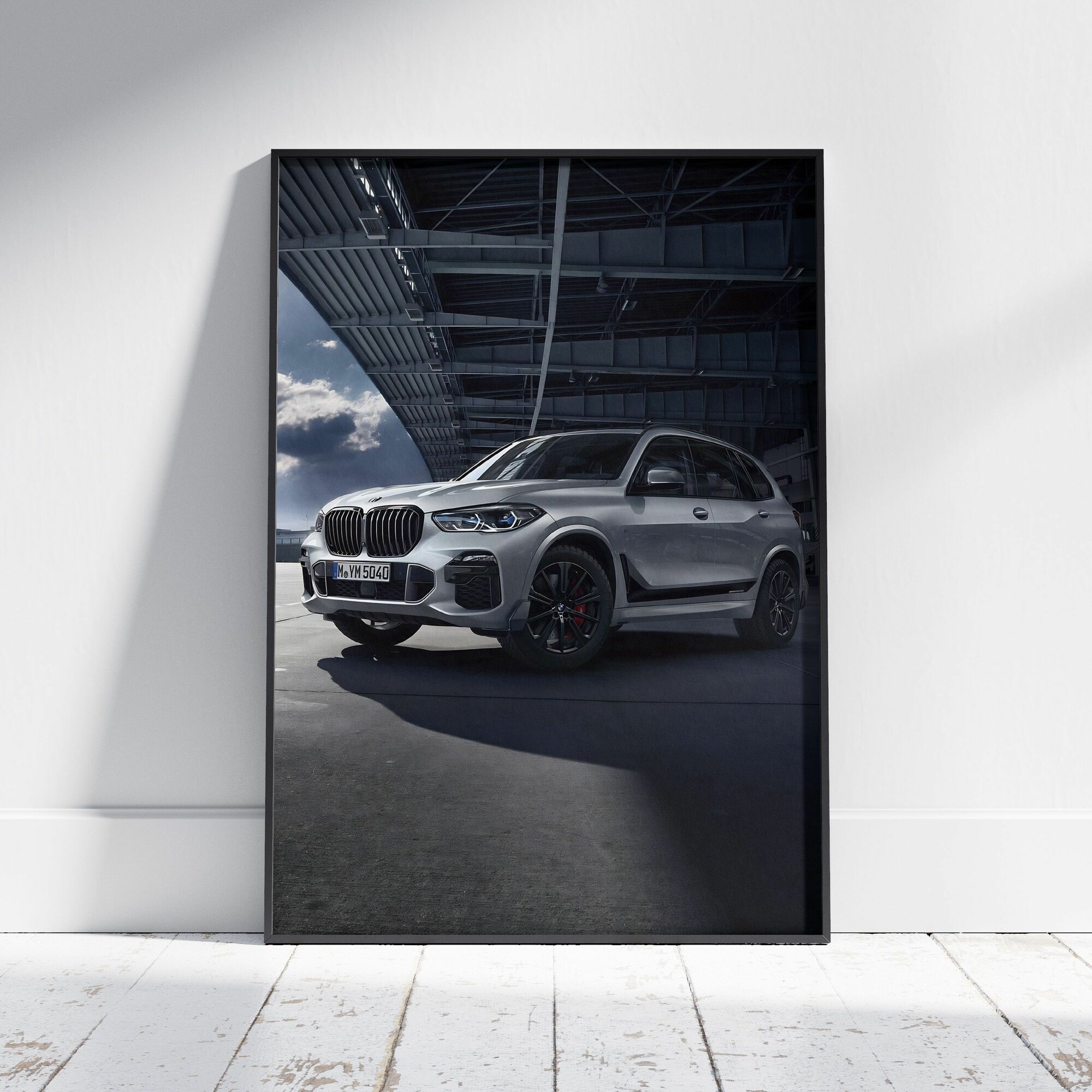 Плакат на стену для интерьера Культовые машины (BMW X5 1) - Постер по легендарным и классическим ретро автомобилям формата А3 (30x42 см)