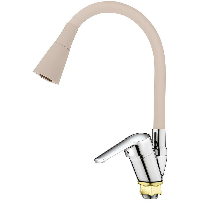 Смеситель для кухни Viko V-35 V-3514 хром песочный, с гибким изливом, рычажный, латунь