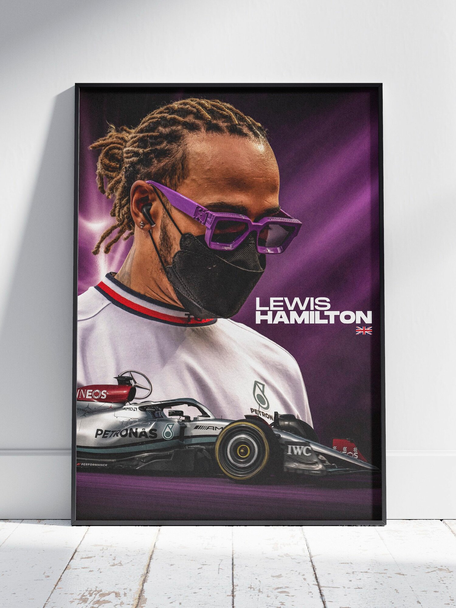 Плакат на стену для интерьера Льюис Хэмилтон (Lewis Hamilton 5) - Постер по спорту и физической активности формата A4 (21x30 см)