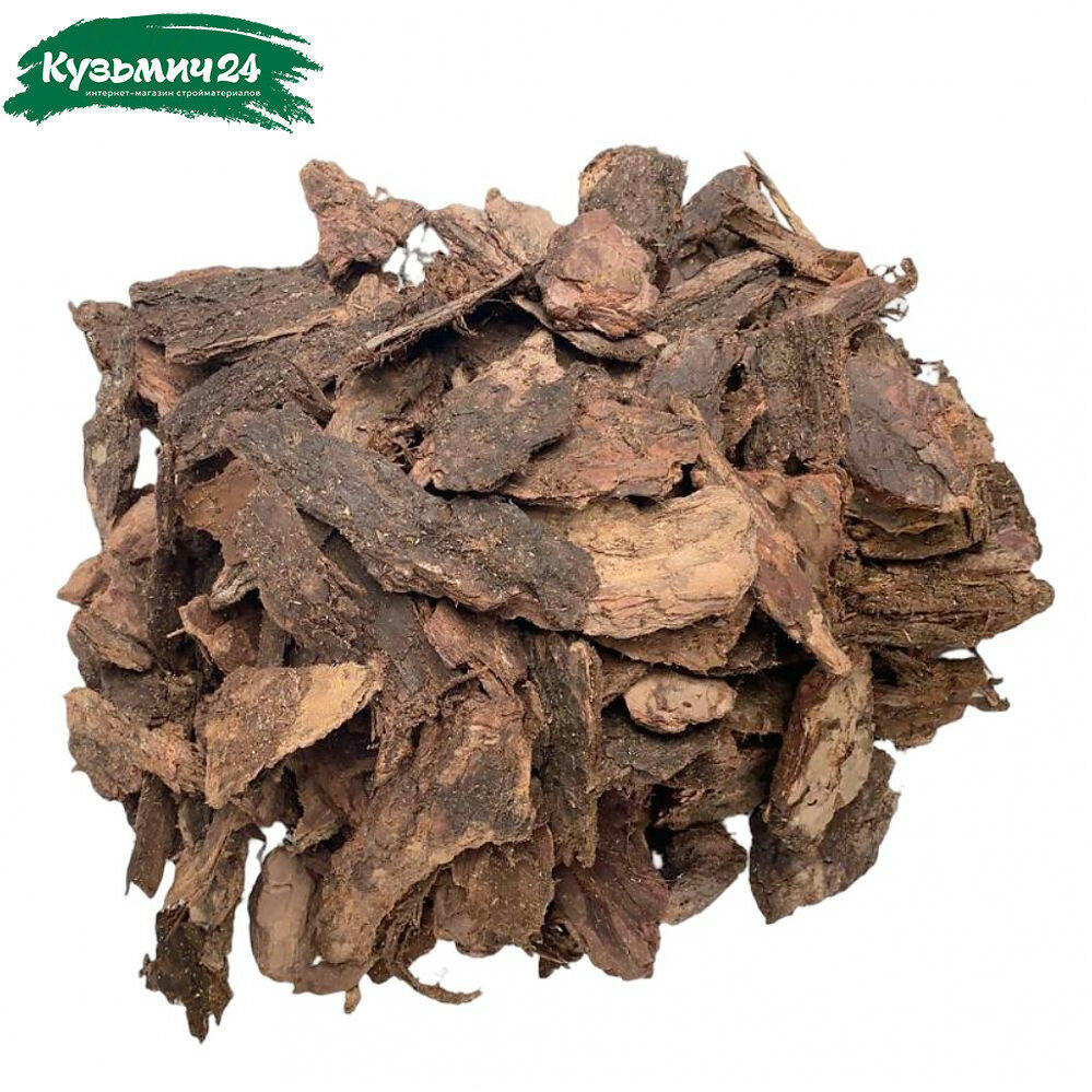 Кора сосны фракция 4-10 см, для мульчирования и ландшафтного дизайна, 45 л