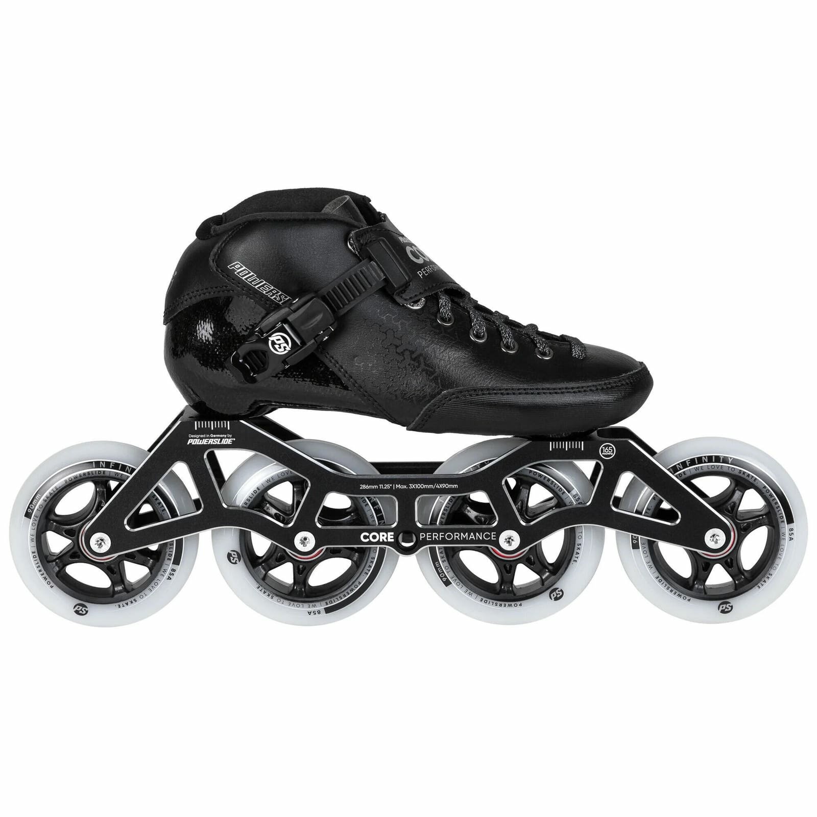 DECATHLON ролики Powerslide Core Performance 4x90, черный, размер 34